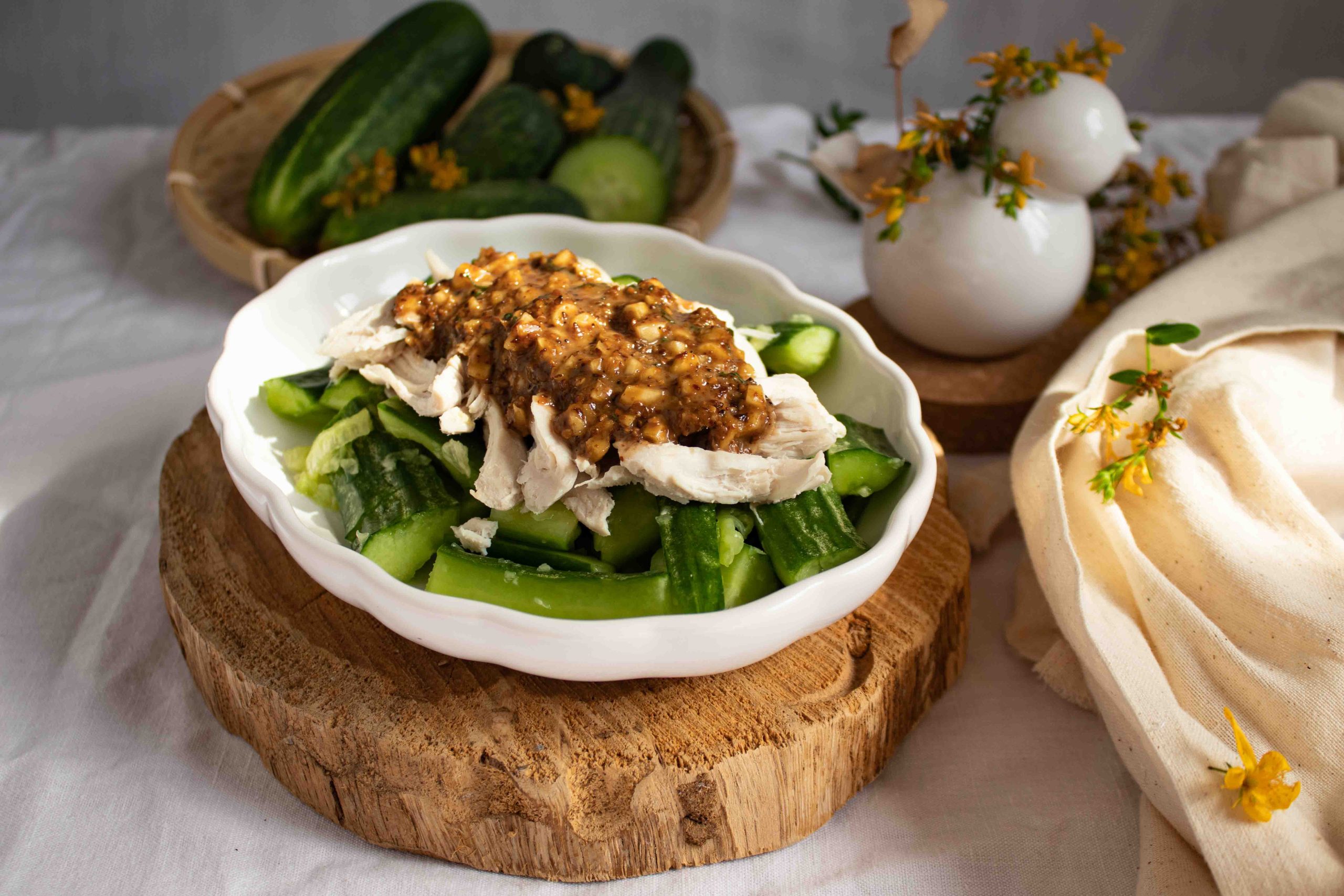 Chicken with Cucumber and Dressing. As a Salad or a Main Dish ...